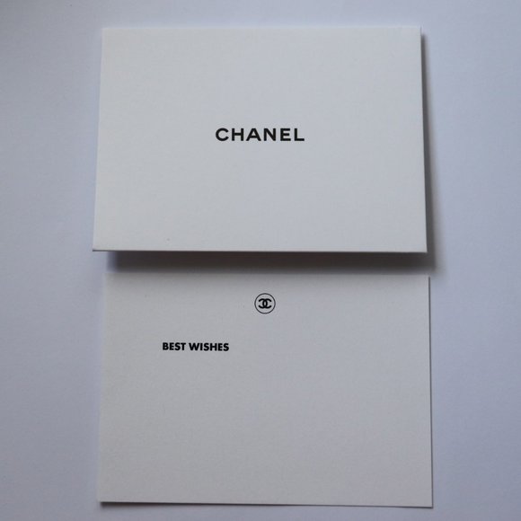 CHANEL | Party Supplies | 5 Chanel Best Wishes Greeting Card Envelope ...